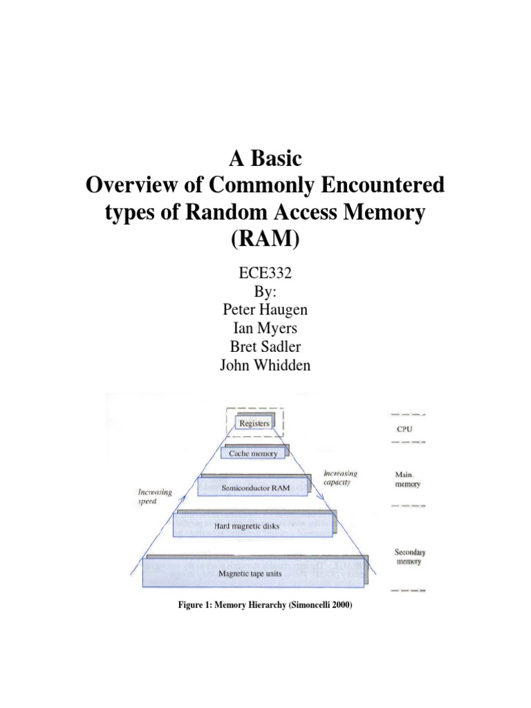 RAM Technologies | PDF | Dynamic Random Access Memory | Random Access ...