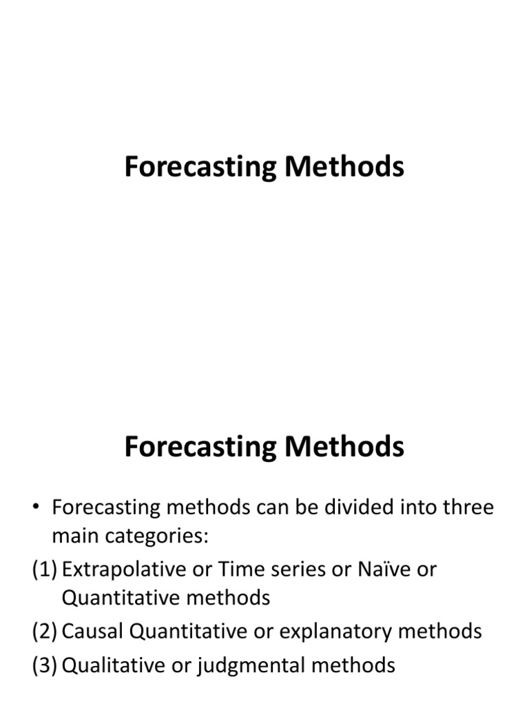 Forecasting Methods | PDF | Moving Average | Forecasting