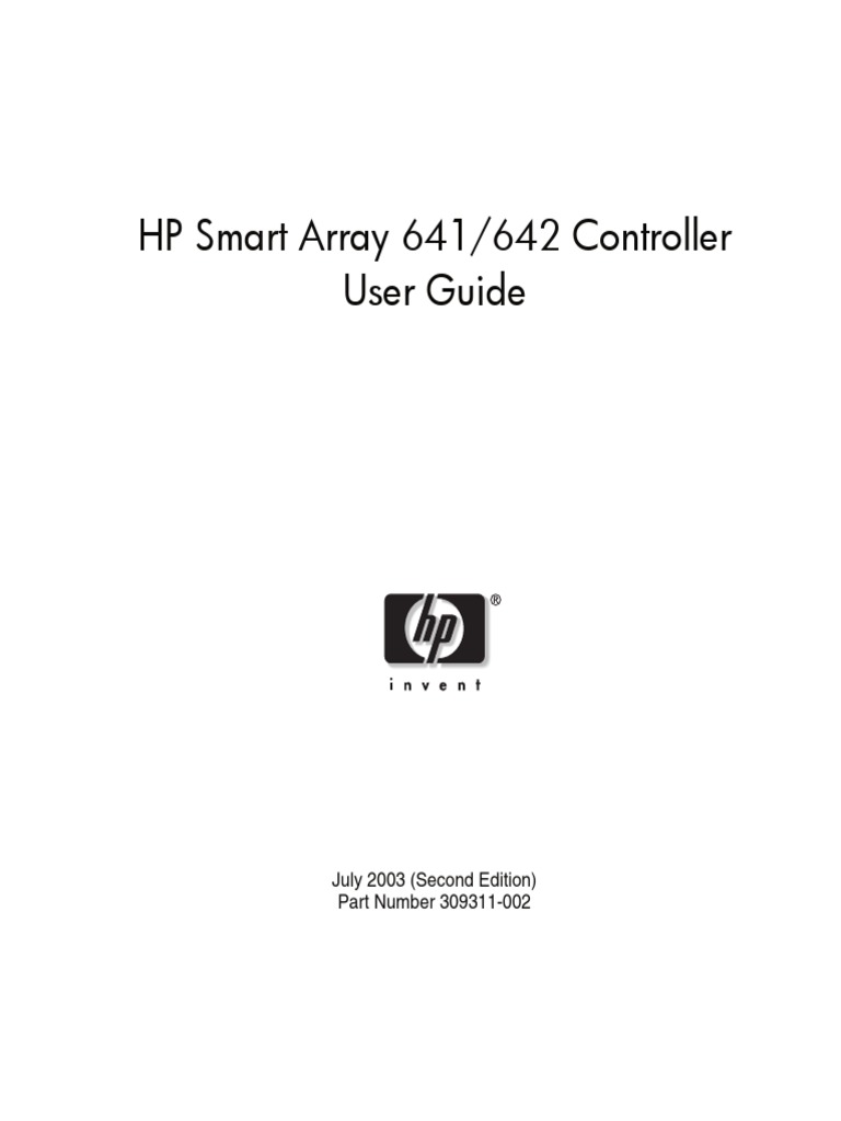 HP SMART ARRAY 641 USER GUIDE | PDF | Electromagnetic Interference | Booting