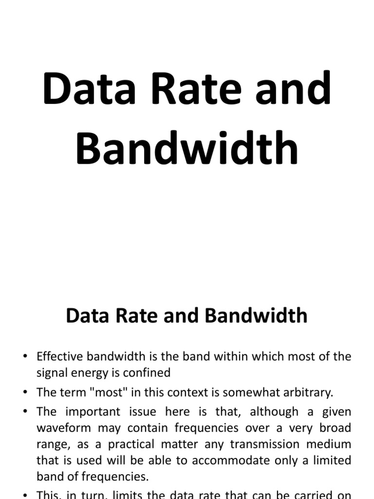 Data Transmission | PDF | Bit Rate | Bandwidth (Computing)