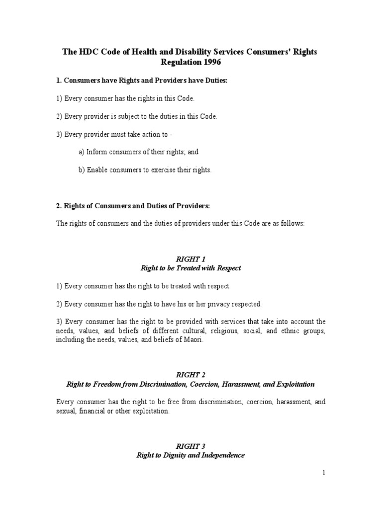 Consumer Rights in Health Services | PDF | Informed Consent | Applied ...