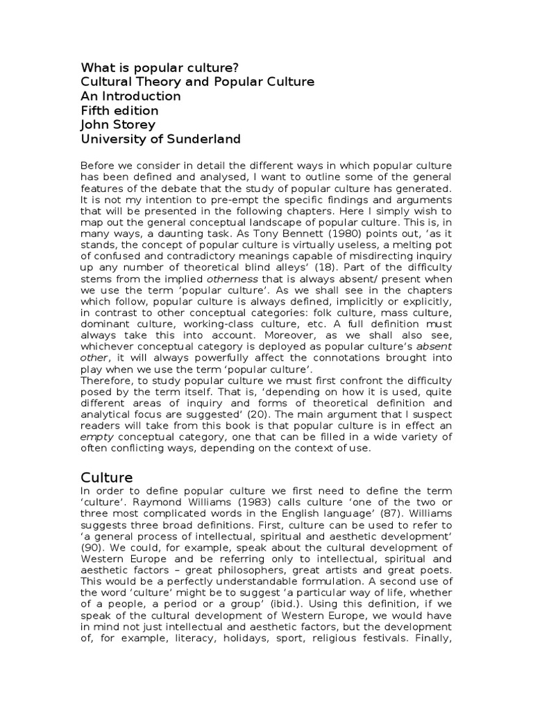 Understanding Popular Culture Concepts | PDF | Ideologies | Cultural ...