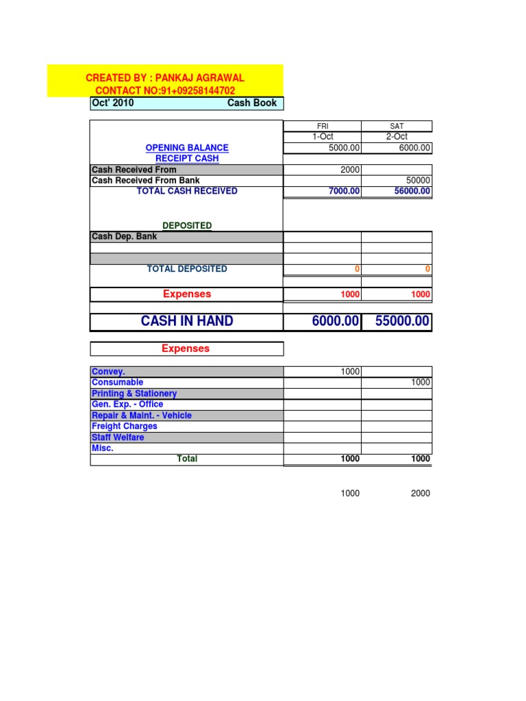 Cash Book | PDF