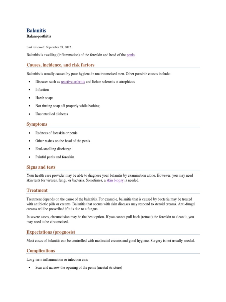 Balanitis | PDF
