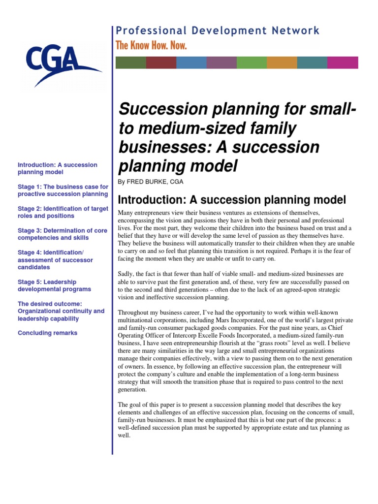 A Succession Planning Model | PDF | Succession Planning | Competence ...