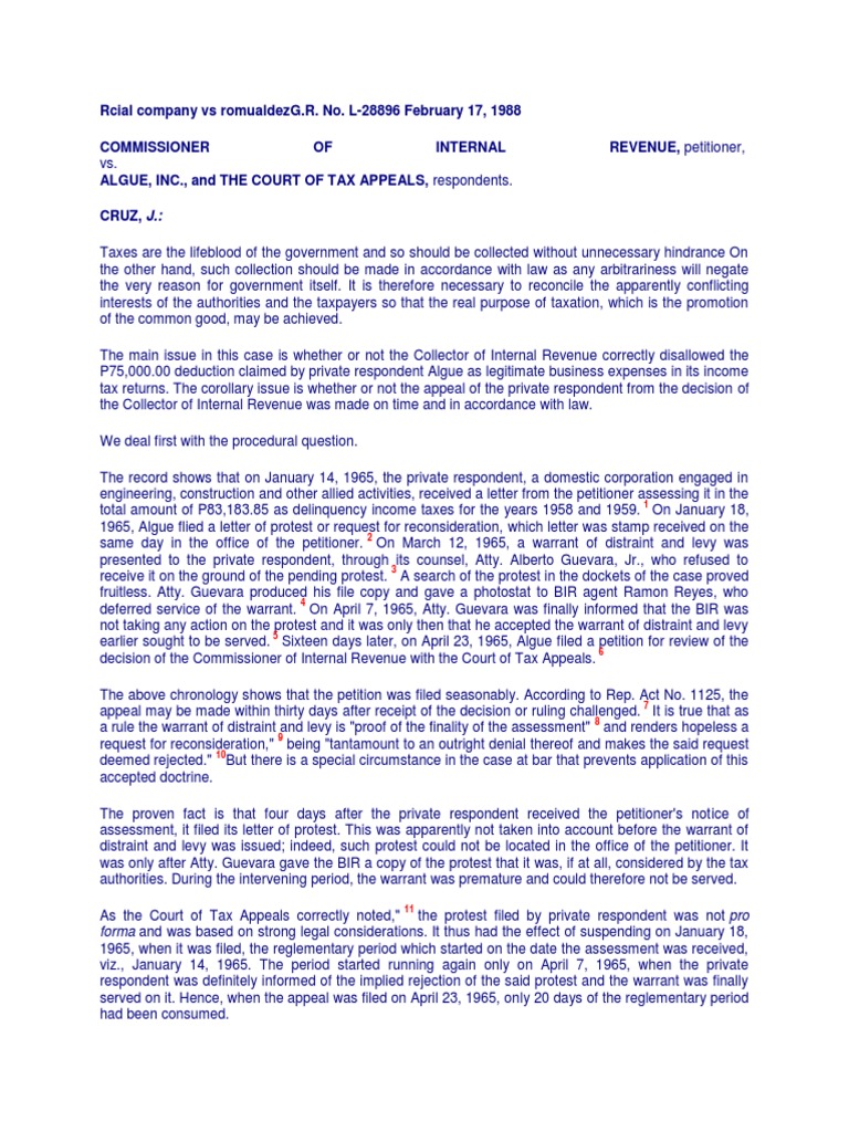 Tax Cases | PDF | Tax Deduction | Taxes