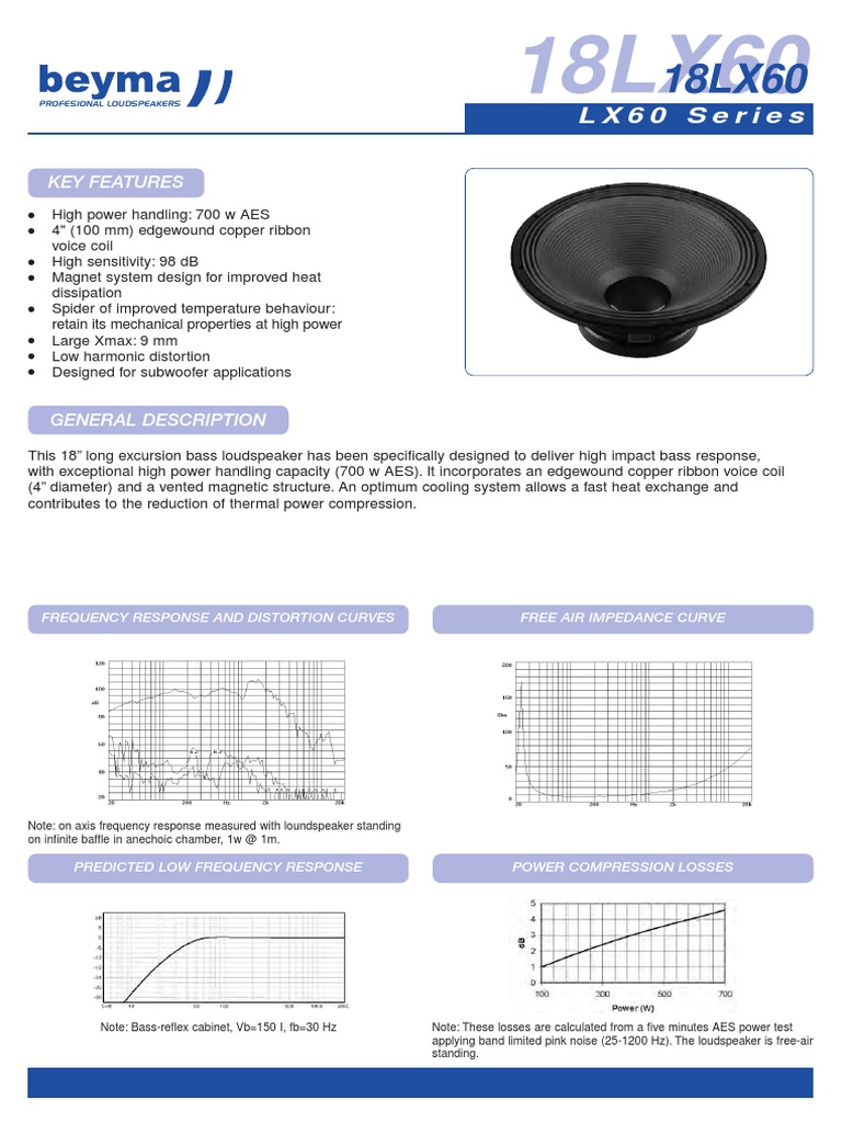 LX60 Series: Key Features | PDF | Loudspeaker | Signal Processing