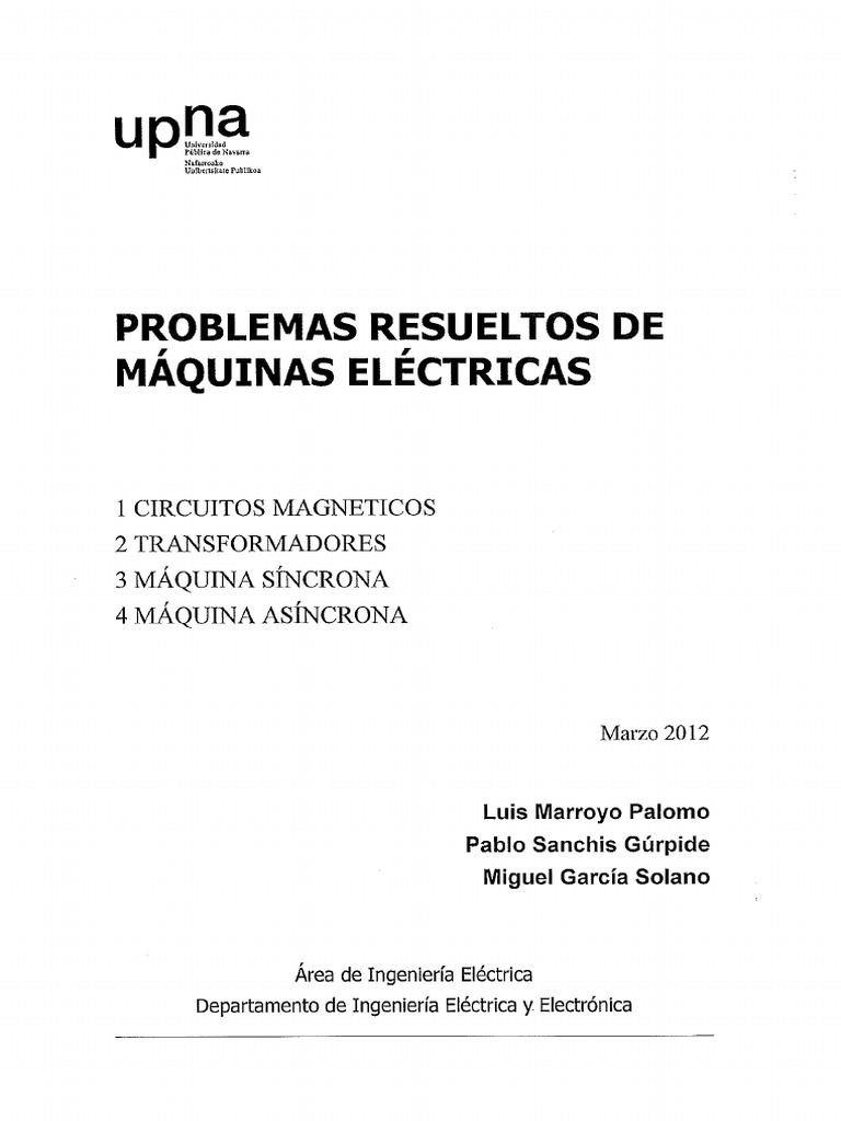 Máquinas Eléctricas - Problemas Resueltos | PDF | Estudios de idiomas extranjeros