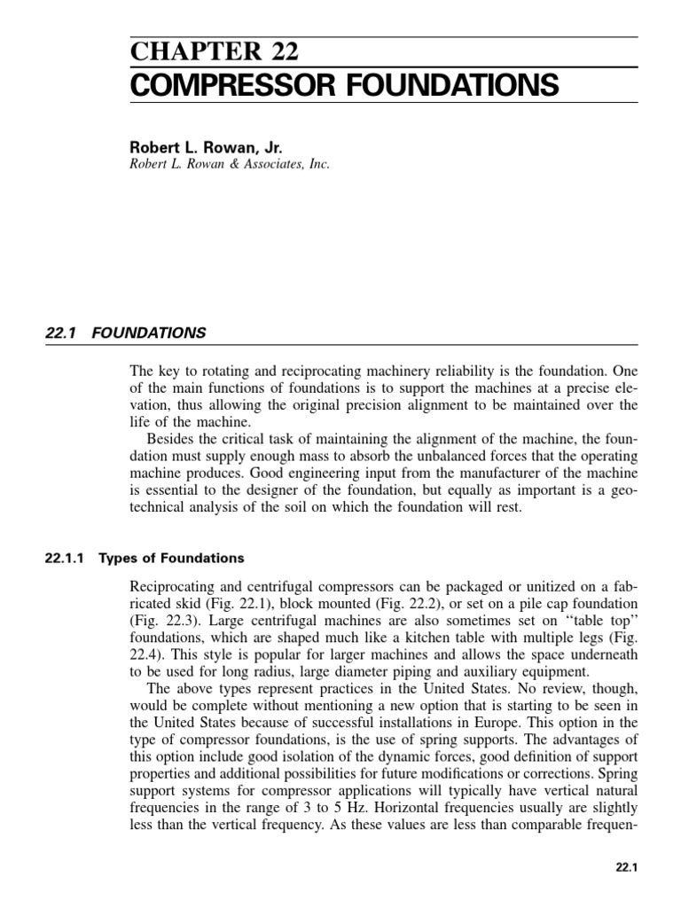 Compressor Foundations | PDF