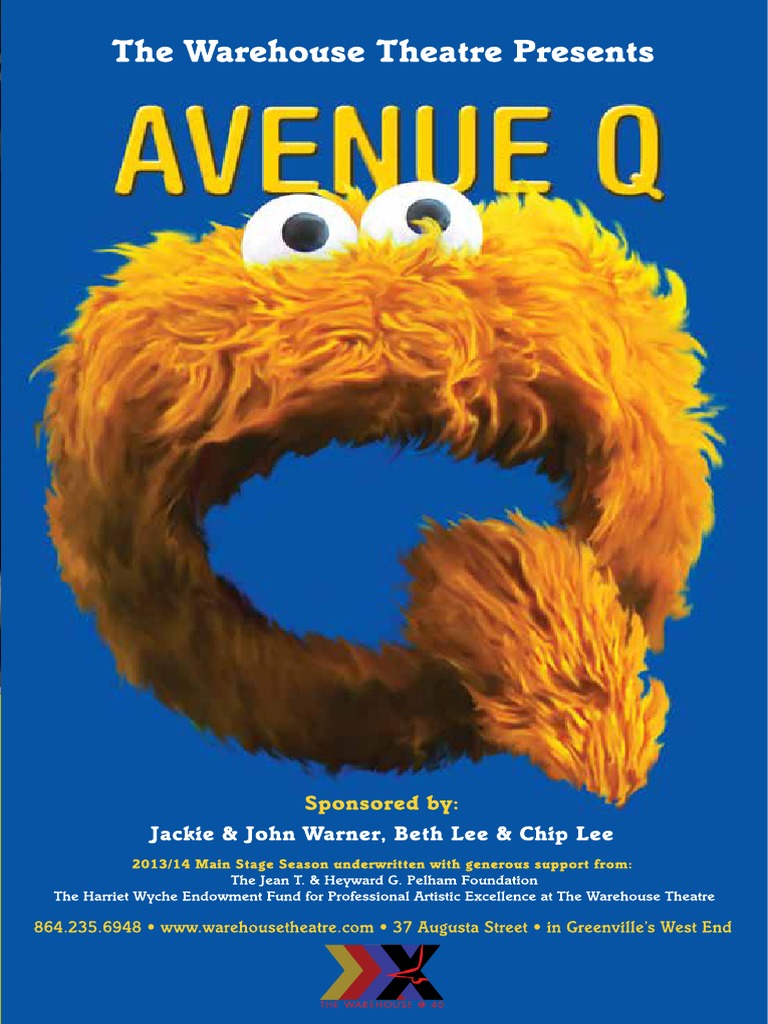 Avenue Q Playbill, 2013 | The Muppets | Theatre