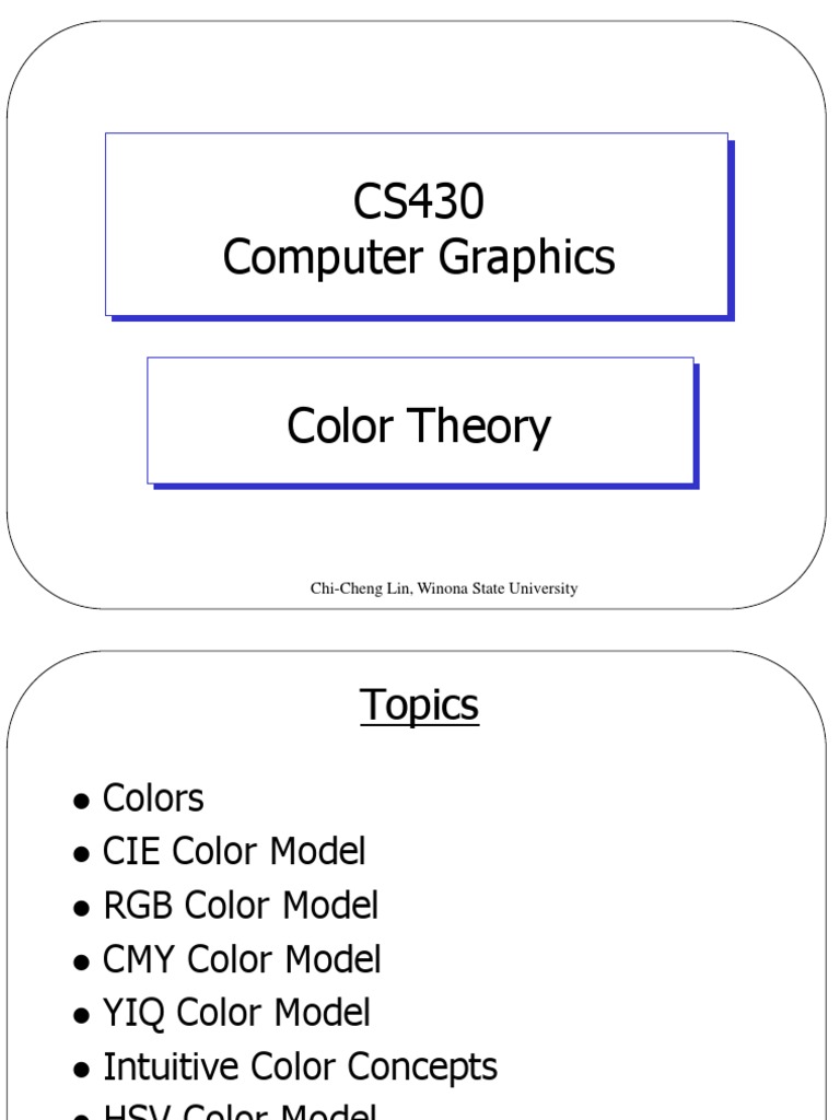 An In-Depth Exploration of Color Theory Models and Concepts | PDF ...