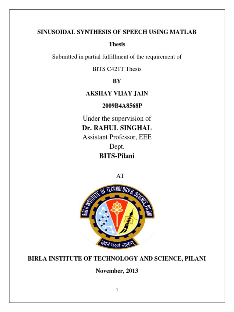 Sinusoidal Synthesis of Speech Using MATLAB | PDF | Spectral Density | Sound Recording And ...