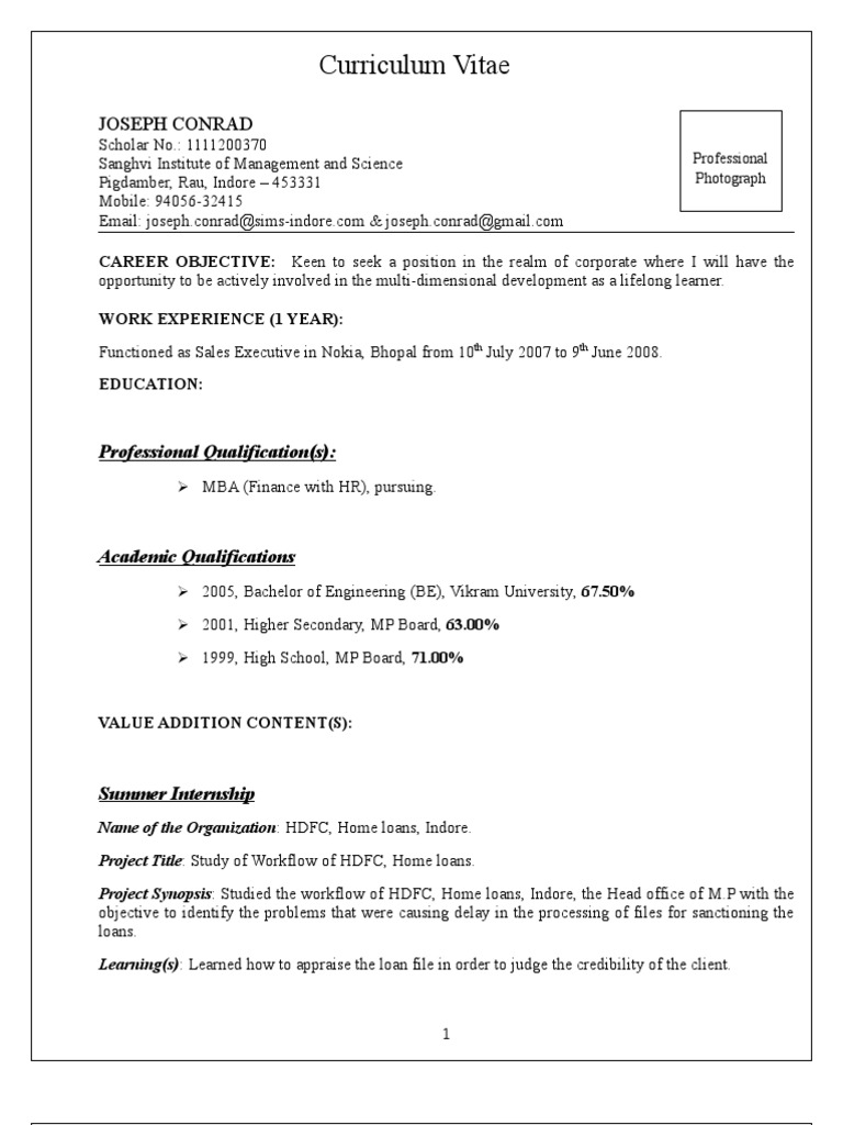 Dummy CV - Mba | PDF | Microsoft | Learning