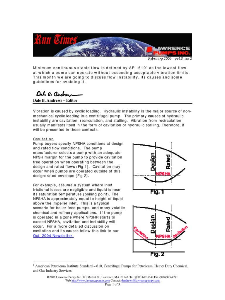 Minimum Stable Flow | PDF | Pump | Civil Engineering