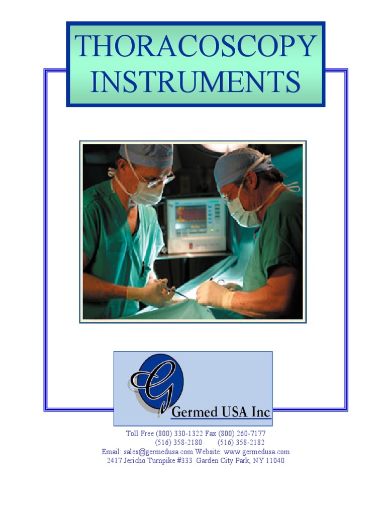 Thoracoscopy Instrument Overview | PDF | Surgical Suture | Surgery
