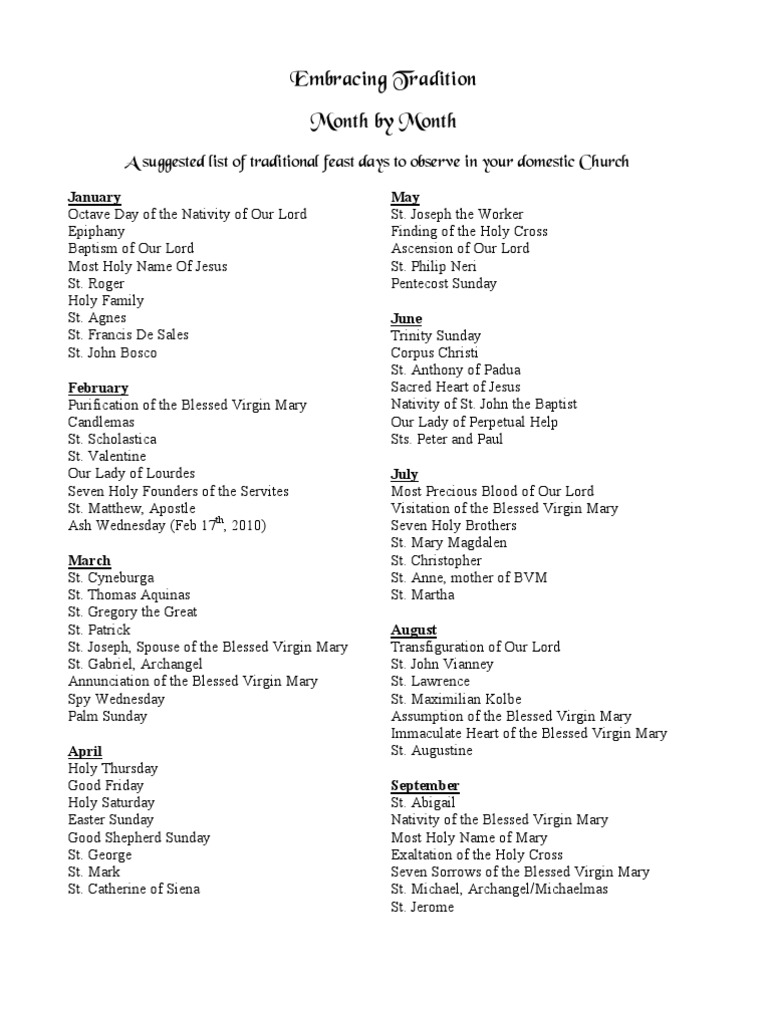 Embracing Tradition Catholic Planner | PDF | Mary, Mother Of Jesus ...