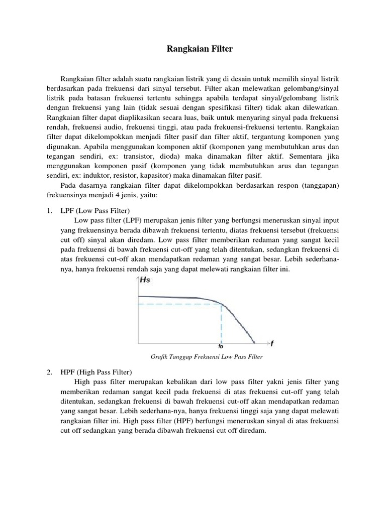 Rangkaian Filter | PDF | Komputer | Teknologi & Rekayasa