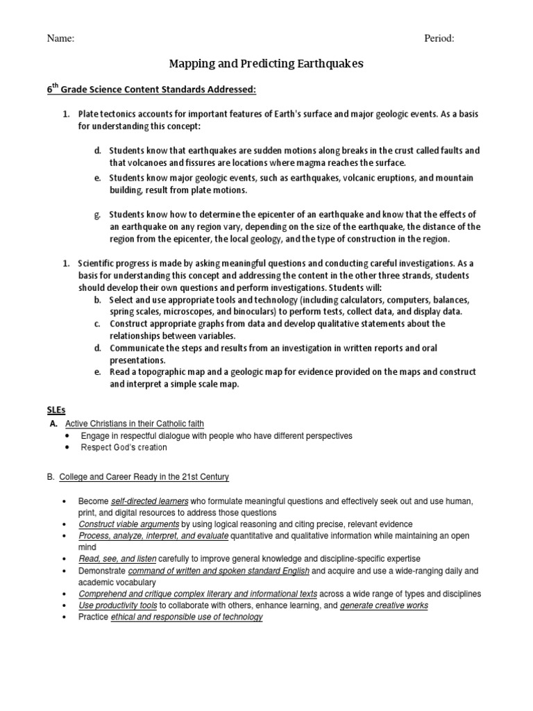 Earthquake Mapping and Prediction Guide | PDF | Moment Magnitude Scale ...