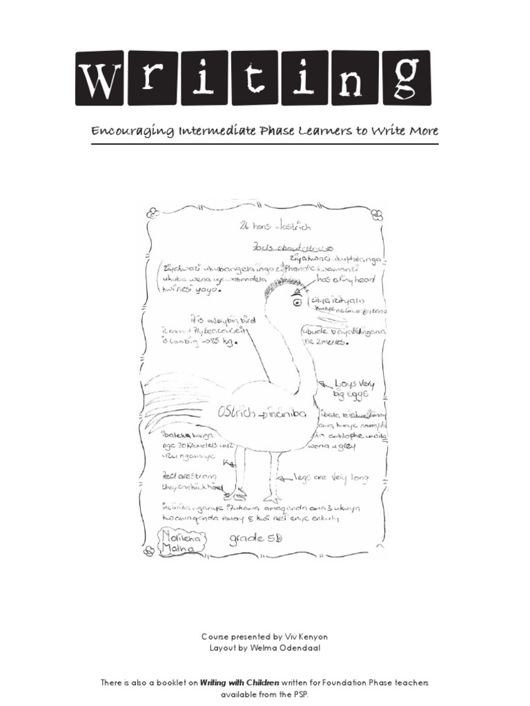 Writing Intermediate Phase | PDF | Question | Literacy