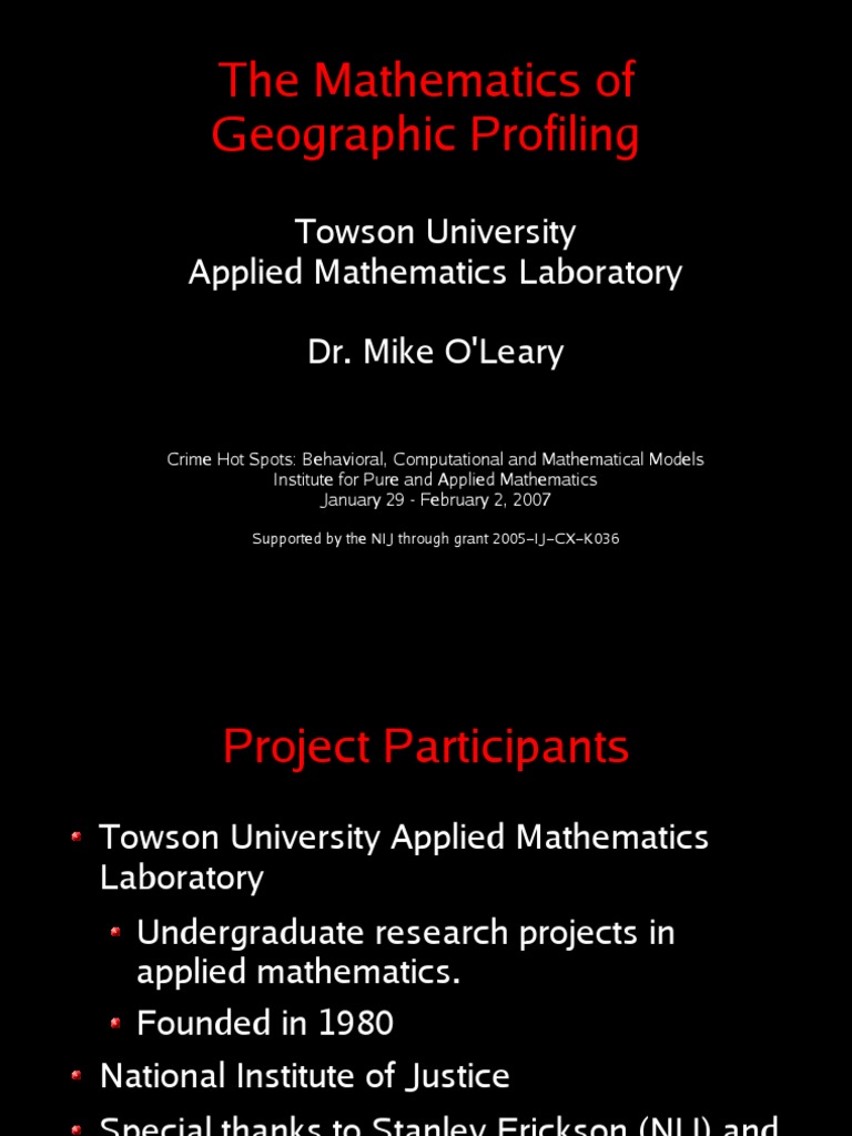 Geographical Profiling | PDF | Crime Thriller | Teaching Mathematics