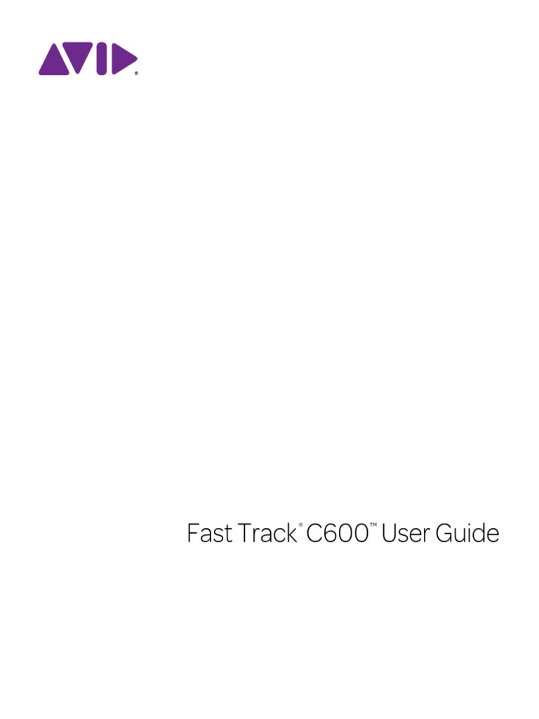 Fast Track C600 User Guide - EN PDF | PDF | Microphone | Recording