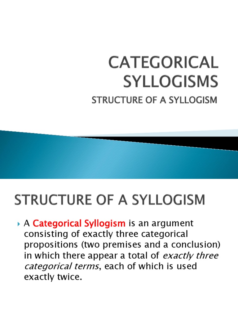 Understanding Categorical Syllogisms | PDF | Validity | Argument