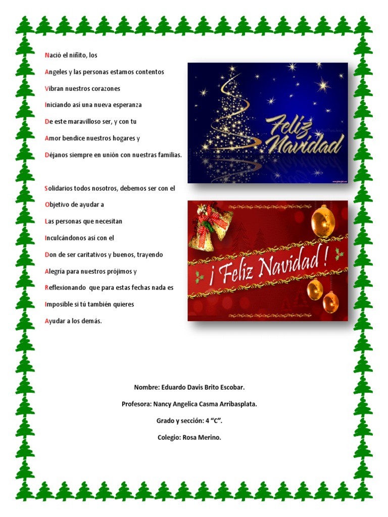 Acróstico A NAVIDAD SOLIDARIA | PDF