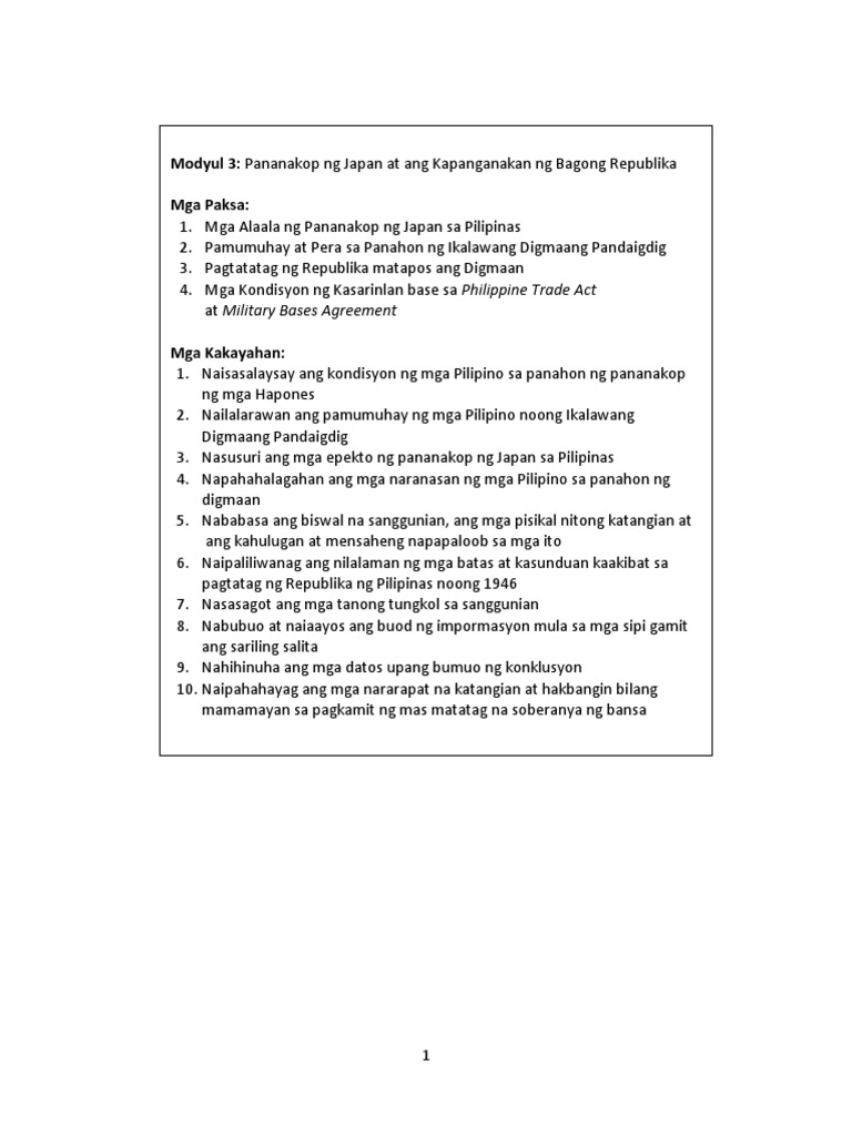 Learning Module 3 (QUARTER 3 IN AP) Grade 7