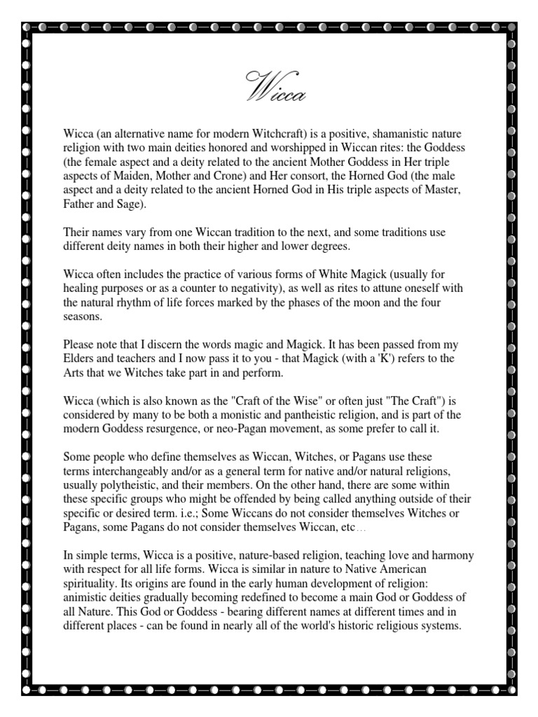 Beginning Wicca - Lesson 1 | PDF | Wicca | Wheel Of The Year