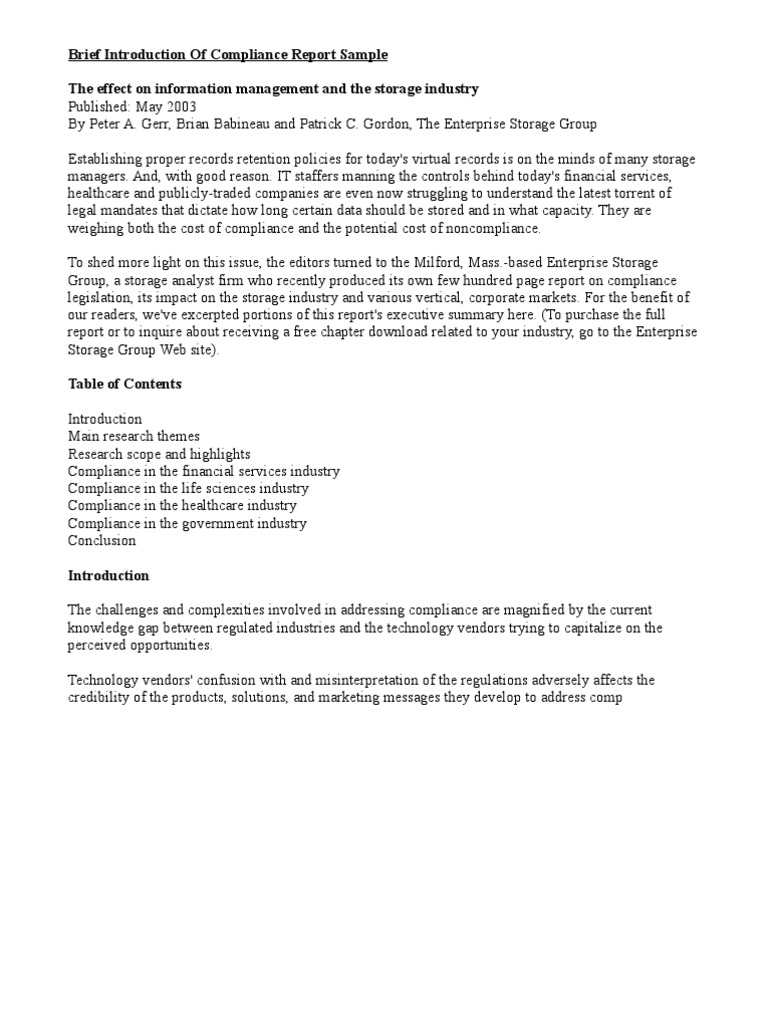 Compliance Report Full | PDF | Identity Theft | Regulatory Compliance