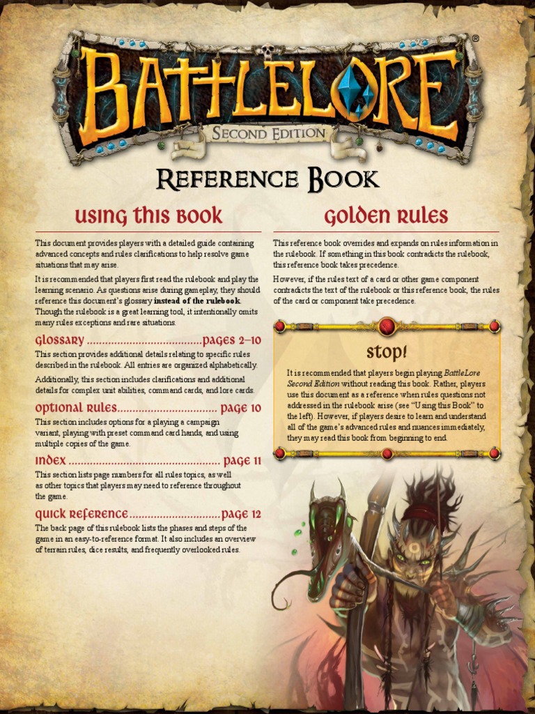 Battlelore Reference PDF | PDF | Leisure Activities | Gaming