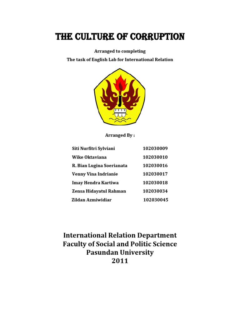 Corrupt Culture | PDF | Political Corruption | Bribery