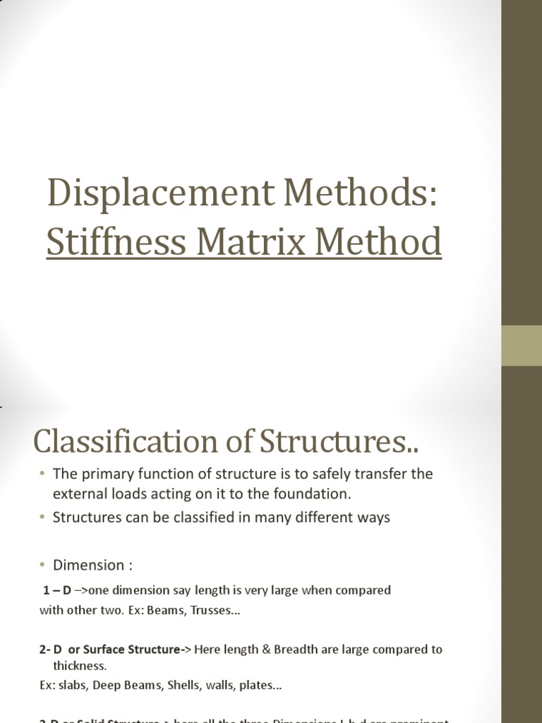 Stiffness Matrix | PDF | Stress (Mechanics) | Stiffness