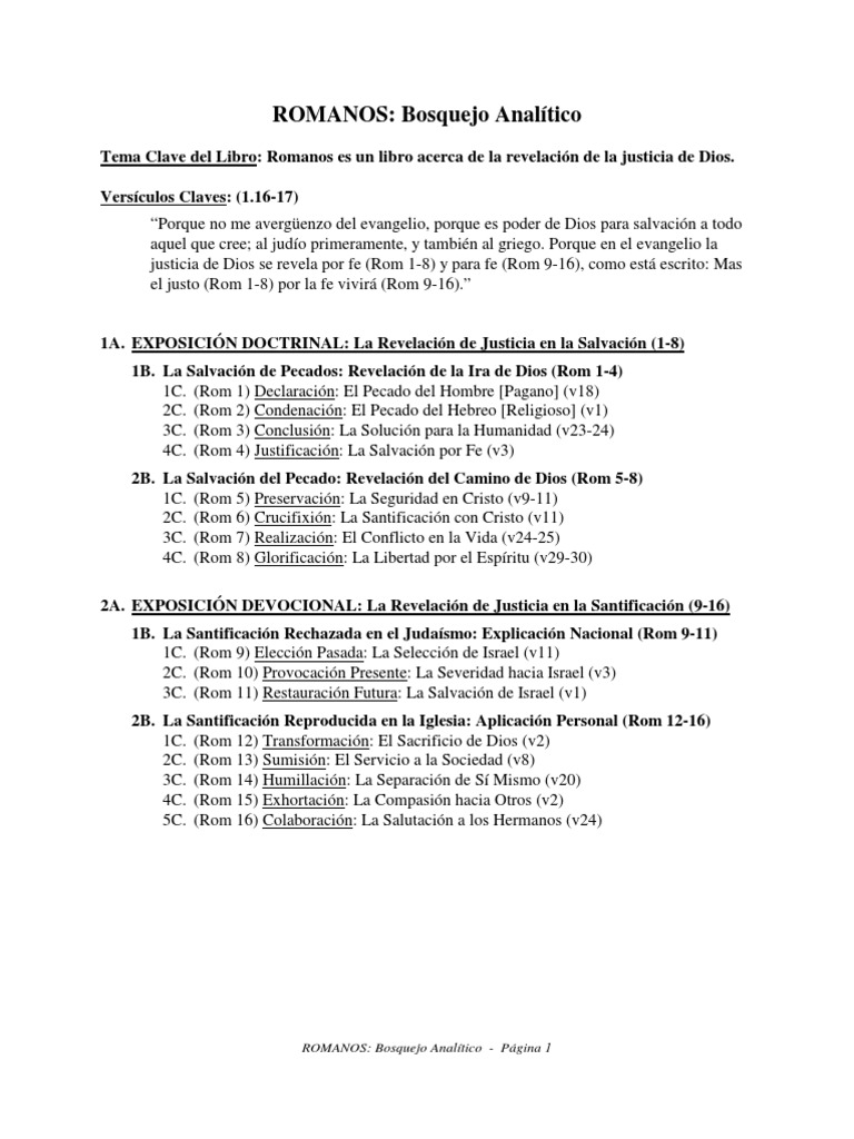 Bosquejo Romanos | PDF