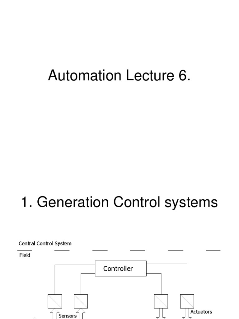 Automation Lecture 6 | PDF | Programmable Logic Controller | Physical Layer Protocols