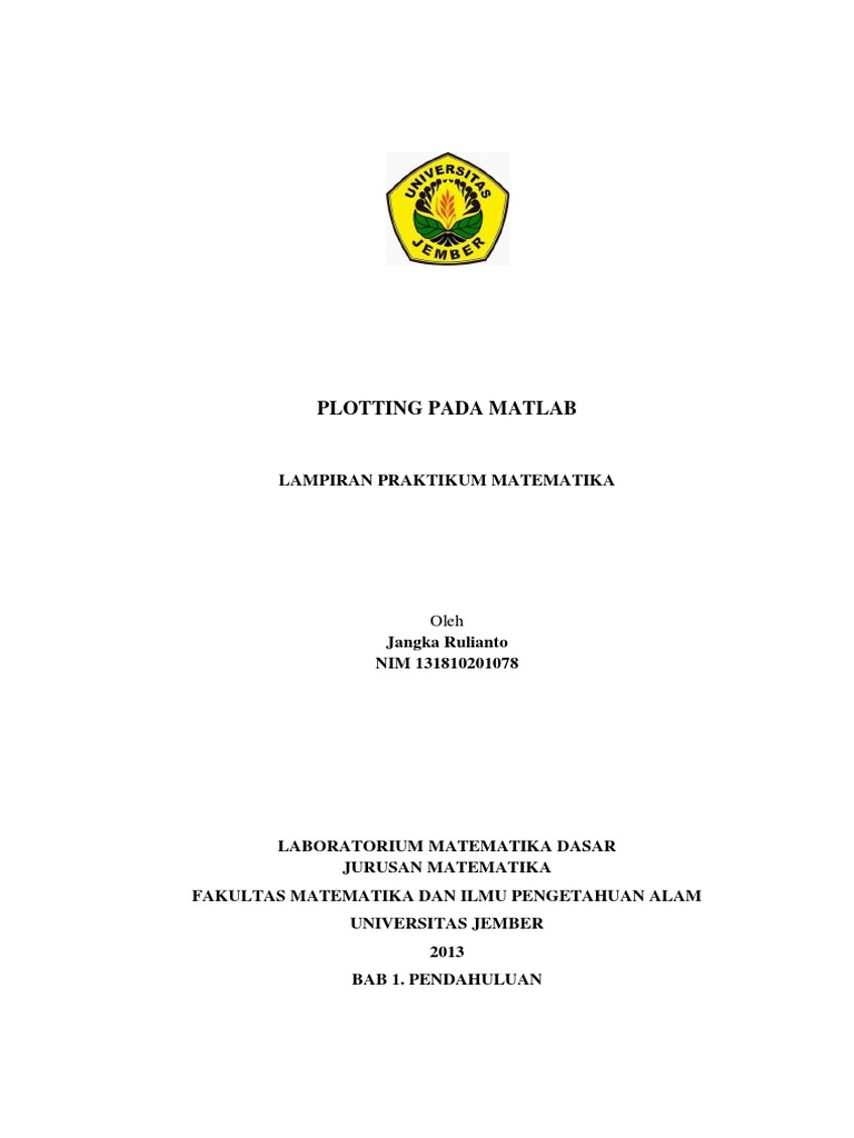 Plotting Pada Matlab | PDF