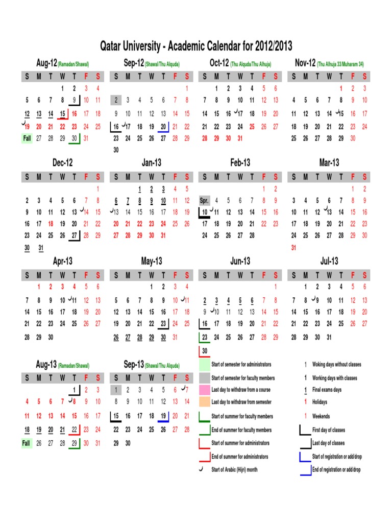 En Calendar 2012 2013 | PDF | Academic Term | Schools