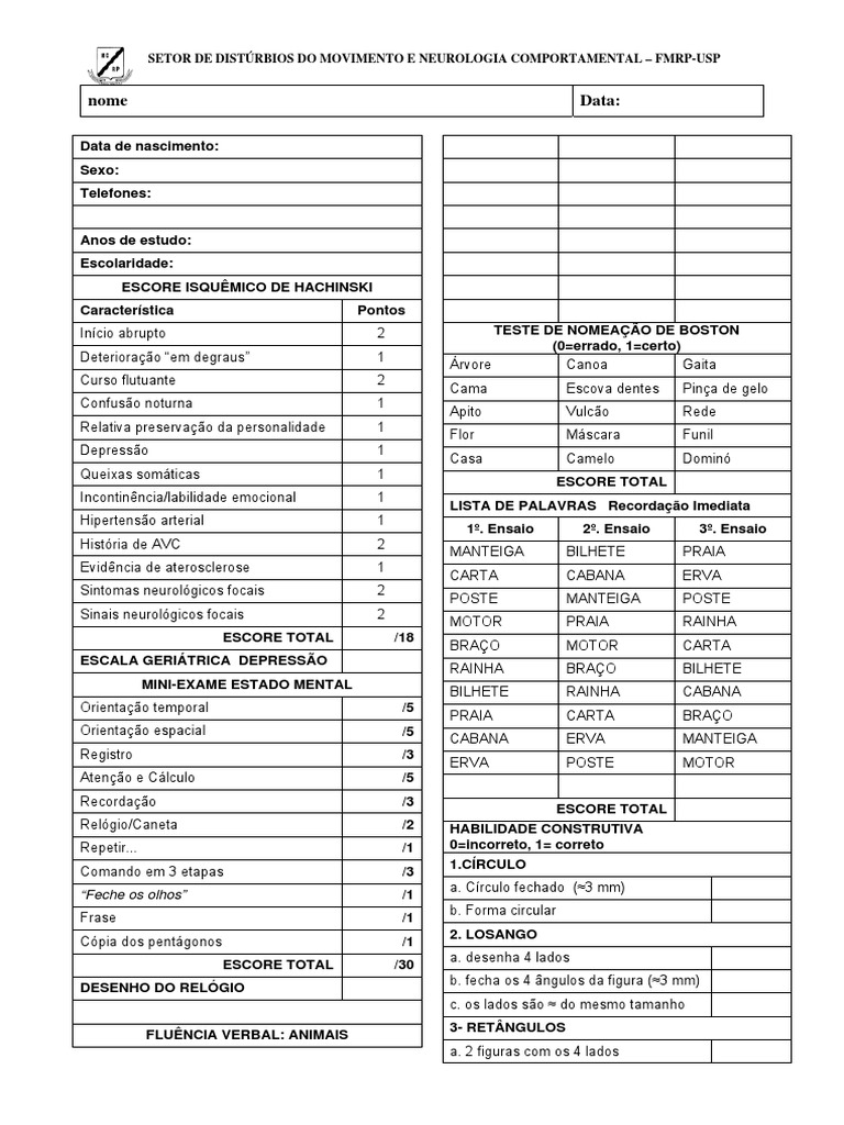 Bateria CERAD.pdf | Interpretação Linguística | Ponteiro (Programação ...