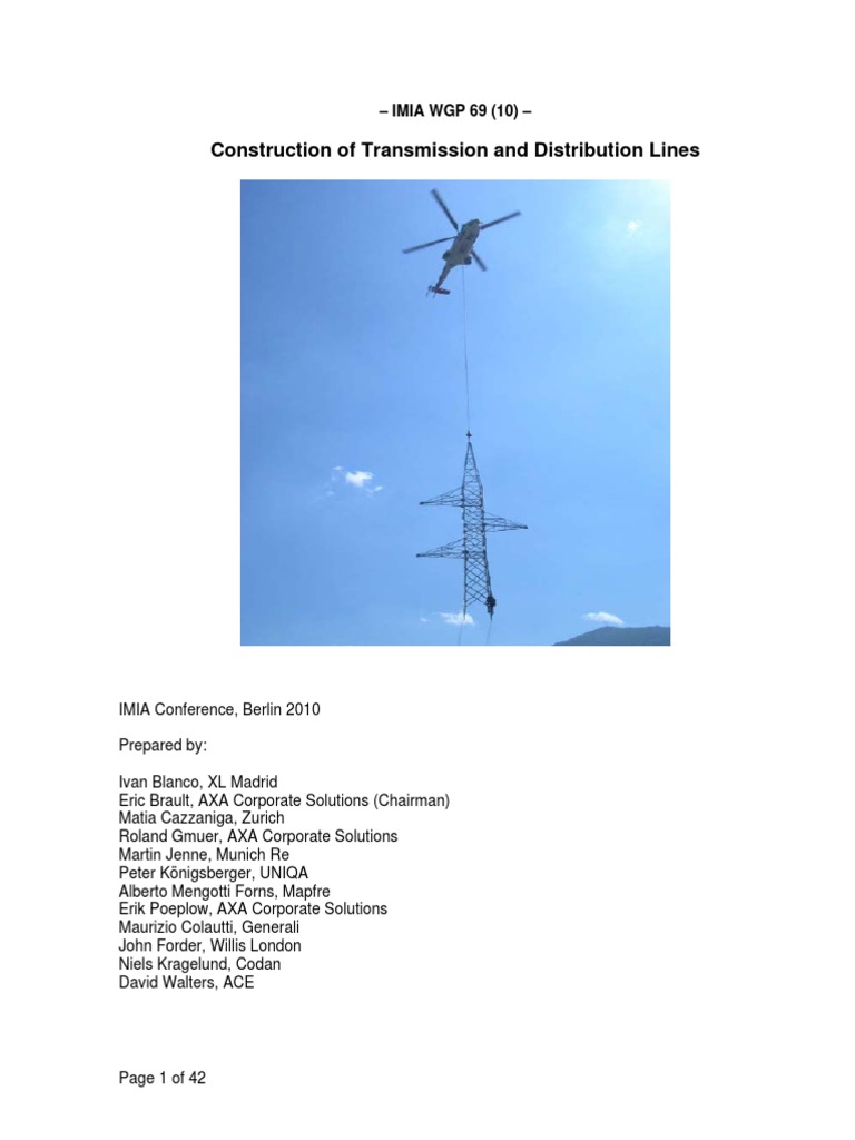 Transmission and Distribution Line Construction | PDF | High Voltage ...