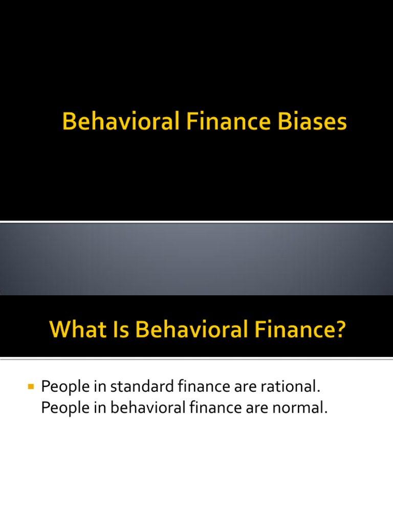 Behavioral Finance Biases | Bias | Investor