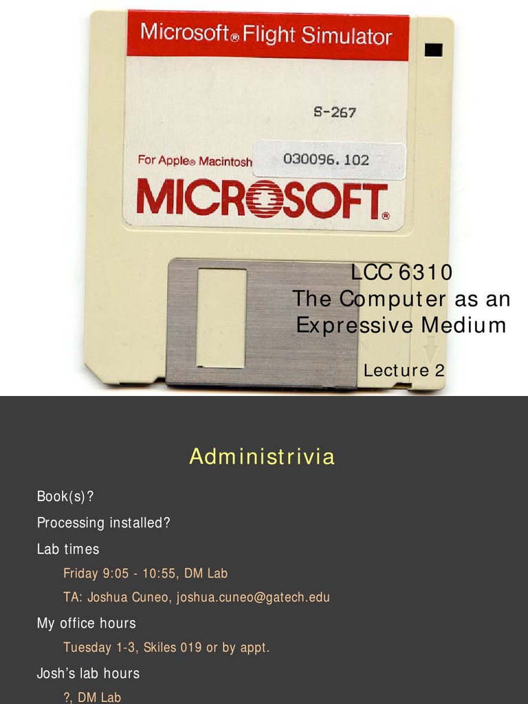 LCC 6310 The Computer As An Expressive Medium | Download Free PDF ...