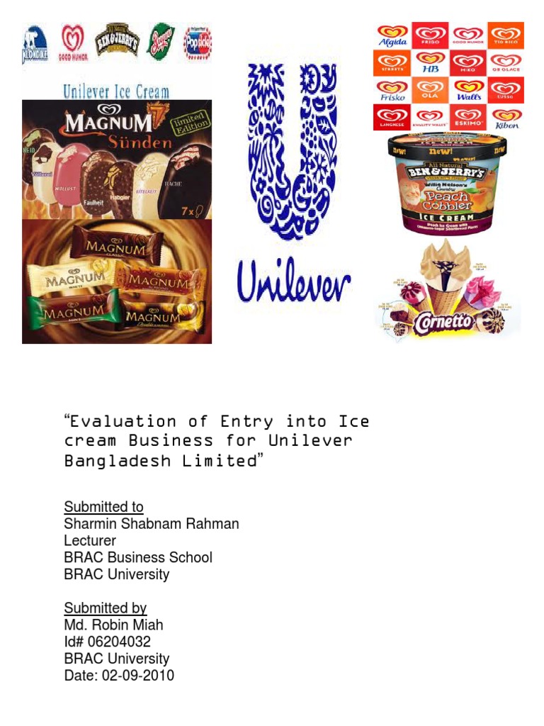 Ulilever Ice Report | PDF | Unilever | Brand