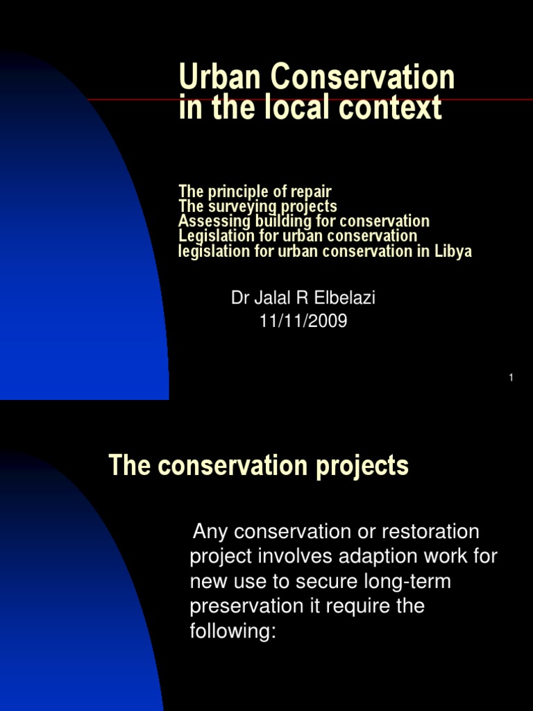 Urban Conservation Lect 4 | PDF | Preservation (Library And Archival ...