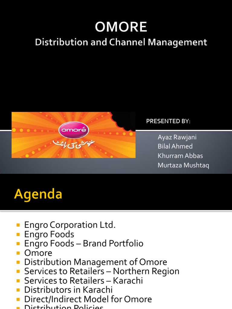 OMORE Distribution Channel Management | PDF | Logistics | Retail