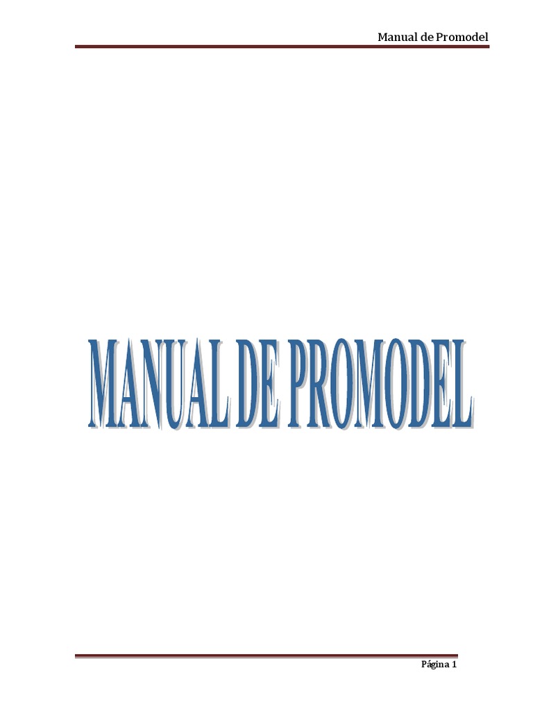 Manual de Promodel | PDF | Simulación | Software
