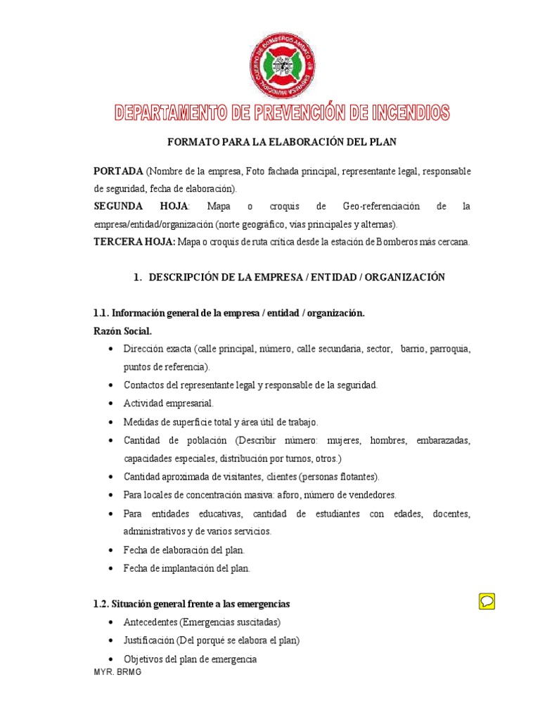 Formato Básico para Elaboración de Un Plan | PDF | La seguridad | Temblores