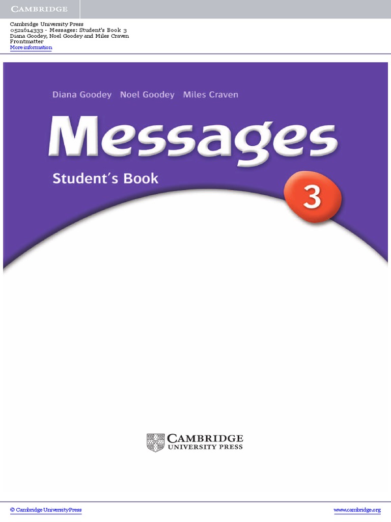 Messages: Student’s Book 3 Overview | PDF | English Language | Question