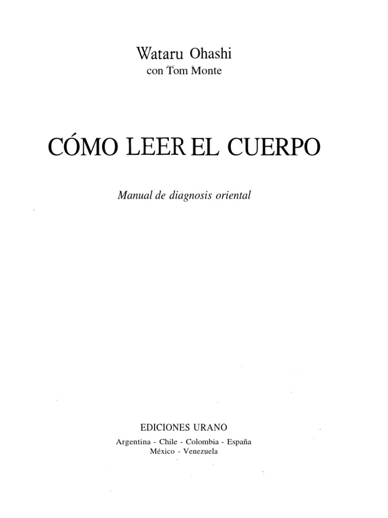 Wataru Ohashi - Como Leer El Cuerpo PDF | PDF | Alma | Medicina