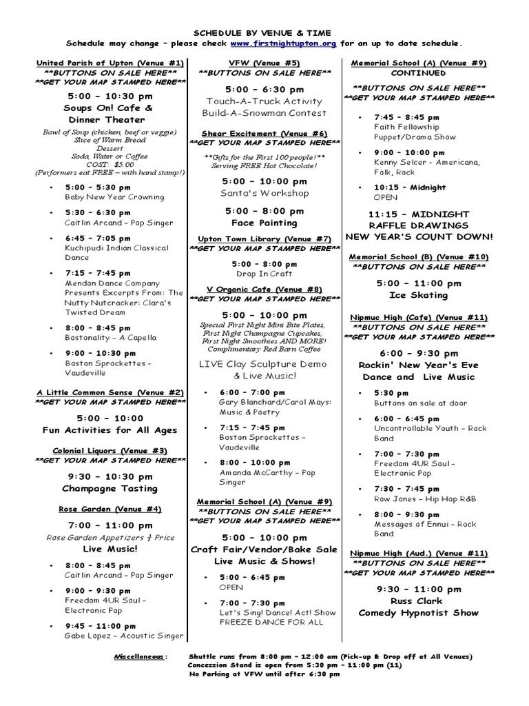 Fnu Schedule by Venue and Time Updated | PDF | Cooking, Food & Wine ...