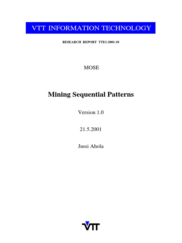 VTT Information Technology: Mining Sequential Patterns | Download Free ...